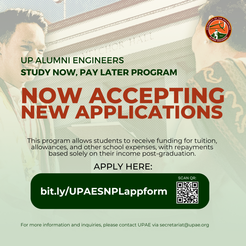 UPAE Calls for New Participants in Study Now, Pay Later Program - UP Alumni Engineers